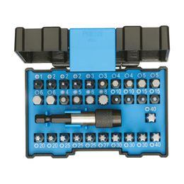 Gedore Bit-Box Industrie, 32-teilig, Bit-Set mit Bit-Halter und Schraubendrehereins&auml;tzen, 1/4", 6,3 mm, Profi, 666-032-A (2993228)