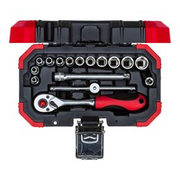 Gedore RED Steckschl&uuml;sselsatz, 16-teilig, Mit Umschaltknarre, Ratsche, Steckschl&uuml;ssel, 1/4" (3300050)
