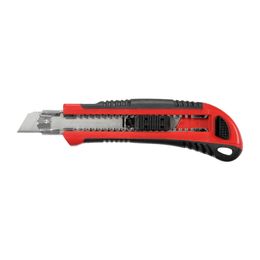 Gedore RED Cuttermesser mit 5 Ersatzklingen, 18 mm breit, Abbrechklingen, Metall, einhand, 175 mm lang, R93200018 (3301603)