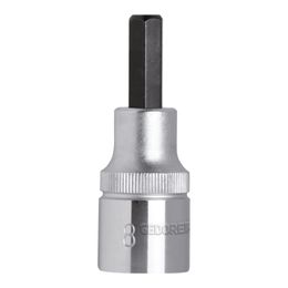 Gedore RED Schraubendrehereinsatz Bit 6-kant, SW 7 mm, 1/2 Zoll 12,5 mm, Schraubenziehereinsatz, Werkzeug, R62550710, Stahl (3300361)