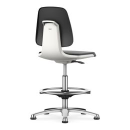 bimos Arbeitsstuhl Labsit mit Gleiter Sitz-H. 520-770 mm Skintec wei&szlig; (9121-4000-3403-525)