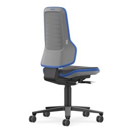 bimos Stuhl Neon XXL 180 kg Rollen Skintec Flexband blau Sitz 470-640 mm (9575-4000-3277)