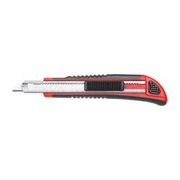 Gedore RED Cuttermesser mit 5 Ersatzklingen, 9 mm breit, klein, Abbrechklingen, Metall, einhand, 145 mm lang, R93200010 (3301601)