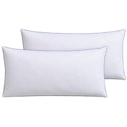 Federkissen Hanse by RIBECO "Lina", wei&szlig;, B:80cm L:40cm, Bezug: 100% Baumwolle. F&uuml;llung: 90% Entenfeder, 10% Entendaune, Kopfkissen