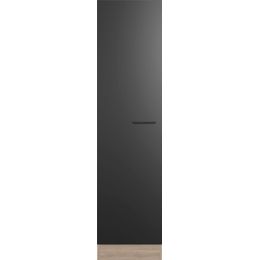 Vorratsschrank Flex-Well "Capri", schwarz (schwarz, endgrain oak), B:50cm H:200cm T:57,1cm, Holzwerkstoff, Schr&auml;nke, Vorratsschrank, (B x H x T) 50 x 200 x 57 cm, mit viel Stauraum