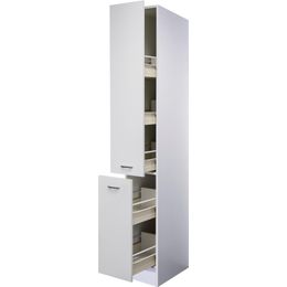 Apothekerschrank Flex-Well "Wito", wei&szlig; (wei&szlig;, fantasie), B:30cm H:200cm T:57,1cm, Holzwerkstoff, Schr&auml;nke, Apothekerschrank, (B x H x T) 30 x 200 x 57 cm, mit 5 Ablagen