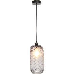 Kayoom H&auml;ngeleuchte "Irina", grau, &Oslash; 15cm H: 34cm, 1 Stk., Leuchten, handgefertigt, modern, H&auml;ngeleuchte