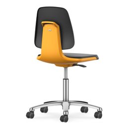 bimos Arbeitsstuhl Labsit mit Rollen Sitz-H.450-650mm Skintec orange (9123-4000-3279-521)