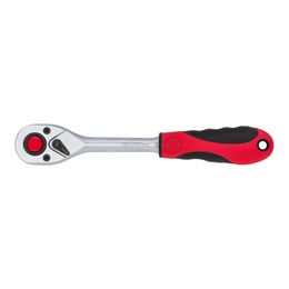 Gedore RED Umschaltknarre, f&uuml;r 3/8 Zoll, 10 mm Antrieb, lang, 5&deg; R&uuml;ckschwenkwinkel, 180 mm L&auml;nge, 2K-Griff, R50000027 (3300224)