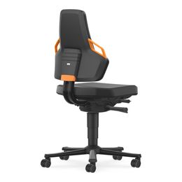 bimos Arbeitsdrehstuhl Nexxit Skintec Rollen orange Sitzh&ouml;he 450-600mm (9033-4000-3279)