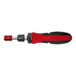 Gedore RED Bit-Schraubendreher Ratsche, 1/4 Zoll 6,3 mm 6-kant, Teleskopklinge, Schraubenzieher umschaltbar, R38910000 (3301341)