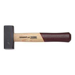 Gedore RED F&auml;ustel mit Holzgriff, 1250 g Kopfgewicht, Hammer mit Eschenstiel, Werkzeug, geschmiedet, Ringkeil, R92200050 (3300726)