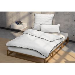 Microfaserbettdecke "Sleep & Protect Inlett "Welle", wei&szlig;, B:155cm L:220cm, Bezug: 100% Polyester. F&uuml;llung: 100% Polyester, BIBERNA SLEEP & PROTECT, Bettdecken, Microfaserbettdecke