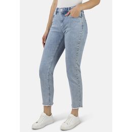 5-Pocket-Jeans STOOKER WOMEN "Zermatt Fashion Straight Fit Jeans", Damen, Gr. 48, L&auml;nge 28, blau (light blau acid), Denim/Jeans, 98% Baumwolle, 2% Elasthan, straight fit lang, Jeans 5-Pocket-Jeans, Straight Fit Casual Acid Wash Denim Jeans f&uuml;r Damen