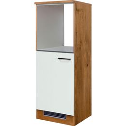 Backofen/K&uuml;hlumbauschrank Flex-Well "Vintea", beige (magnolia matt, lancelot oak), B:60cm H:169cm T:60cm, Holzwerkstoff, Schr&auml;nke, Backofenumbauschrank, (B x H x T) 60 x 168,5 x 60 cm, mit Metallgriffen