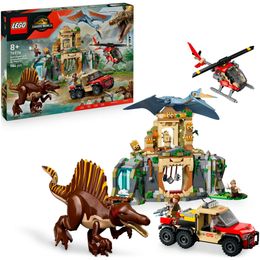 Konstruktionsspielsteine Lego "Spinosaurier & Quetzalcoatlus: Hubschrauber-Einsatz (76976)", bunt, Spielbausteine, Kinder, Kunststoff, Lego Jurassic World; Made in Europe