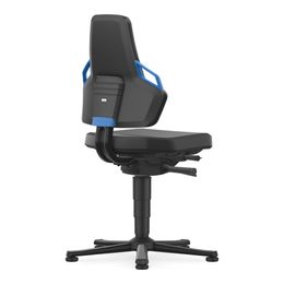 bimos Arbeitsdrehstuhl Nexxit Skintec blau Sitzh&ouml;he 450-600mm Gleiter (9030-4000-3277)