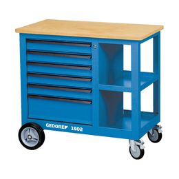 Gedore Rollwerkbank mit Schraubstock, Ma&szlig;e: H 875 x B 950 x T 550 mm (6620620)