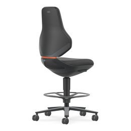 bimos Industrie- und Laborstuhl Texon Sitz-Stopp-Rollen Fu&szlig;ring 570-810 mm schwarz Supertec (9175-SP01)