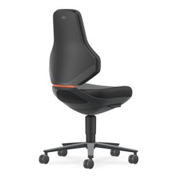 bimos Industrie- und Laborstuhl Texon mit Rollen Sitzh&ouml;he 450-620 mm Skintec schwarz (9173-4000)