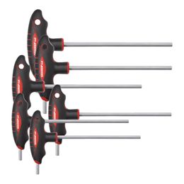 Gedore RED Gedore Schraubendreher-Set red R38672006, Winkelschraubenzieher-Satz, 6-teilig, 2-Komponenten-T-Griff, 3301281)