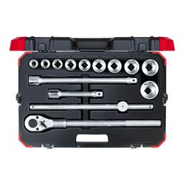 Gedore RED Steckschl&uuml;sselsatz, 14-teilig, Mit Umschaltknarre, Ratsche, Steckschl&uuml;ssel, 3/4" (3300011)