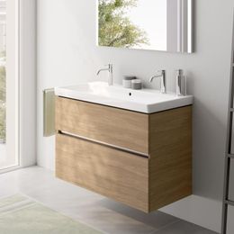 Villeroy & Boch Villeroy & Boch Avento Doppelwaschtisch, evineo ineo5 evo Unterschrank B: 98 cm, 2 Ausz&uuml;ge, mit Griffmulde,, 4156A4R1+BE0725OA,