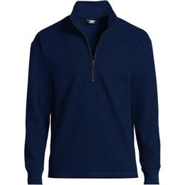 LANDS' END Fleece-Pullover mit Rei&szlig;verschluss, Herren,  Blau, Viskose-Mischung/Polyester-Mischung, by Lands' End
