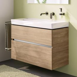Villeroy & Boch Villeroy & Boch Collaro Waschtisch, evineo ineo5 evo Unterschrank B: 100 cm, 2 Ausz&uuml;ge, mit Griffmulde,, 4A33A3R1+BE0725OA,