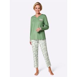 w&auml;schepur w&auml;schepur Damen Schlafanzug, champagner-eucalyptus, Gr&ouml;&szlig;e 36/38