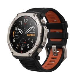 Amazfit T-Rex Ultra 2 Black Magma Smartwatch (Herzfrequenzmessung, Schrittz&auml;hler)