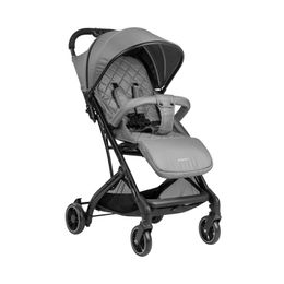 Kikkaboo Kinderwagen Miley mit Fu&szlig;sack, Fu&szlig;st&uuml;tze verstellbar, klappbar, Korb grau gemustert