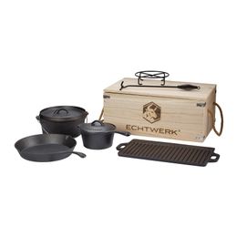 ECHTWERK Dutch Oven Set 7tlg Holzkiste EW-GE-1299