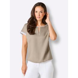 CREATION L PREMIUM Wit Damen Schlupfbluse, beige-ecru, Gr&ouml;&szlig;e 40