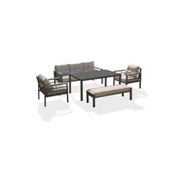 DCB GARDEN Gartenm&ouml;bel &ndash; Anthrazitgrau &ndash; Aluminium &ndash; 6-teilig &ndash; CAYENNE &ndash; DCB GARDEN