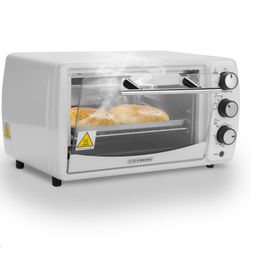 Steinborg Minibackofen 13L Pizzaofen 60 min. Timer 1200W wei&szlig;
