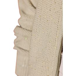 WITT Damen Strickjacke mit Glanzgarn und Pailletten, sand, Gr&ouml;&szlig;e 36