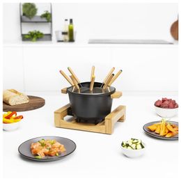 Princess 173025 Fondue Pure schwarz Bambusgeh&auml;use