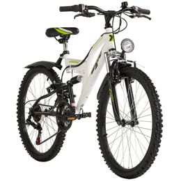 WYLD WYLD Kinder-Mountainbike Fully ATB 24'' Zodiac wei&szlig;-gr&uuml;n 18 G&auml;nge RH 38 cm