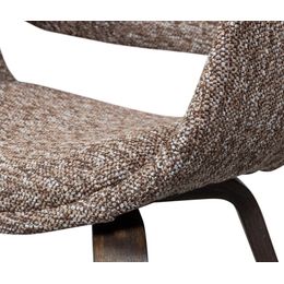 Tchibo - Woood Esszimmerstuhl mit Holzfu&szlig; &raquo;Yossi&laquo; - 57x57x78cm - braun - Holz / Polyester