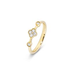 Tchibo - 585 Gold Ring - Gr. 18 - wei&szlig;