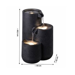 Tchibo - 3-stufiger LED-Gartenbrunnen &raquo;Brahma&laquo; - 44x42x60,5cm - anthrazit - Polyethylen