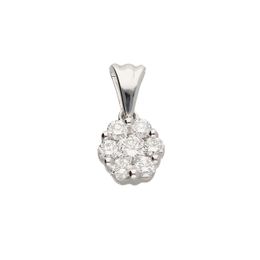 Adelia&acute;s Kettenanh&auml;nger ADELIA&acute;S "Anh&auml;nger 585 Wei&szlig;gold ( 14K ) mit 7 Brillanten ( 0,13 ct )", silber, Schmuckanh&auml;nger, Damen, 0,13 VVS = sehr sehr kleine Einschl&uuml;sse, Gold, Kettenanh&auml;nger, Goldanh&auml;nger