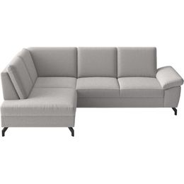 Sit & More Ecksofa SIT & MORE "Chelsea", hellgrau, B:249cm H:89cm T:190cm, 95% Polyester, 5% Polyamid, Sofas, Ecksofa, optional mit Bettfunktion und Bettkasten
