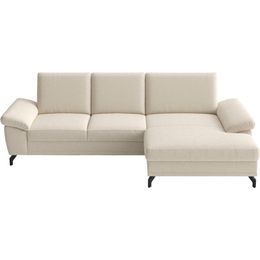 Sit & More Ecksofa SIT & MORE "Chelsea", creme, B:264cm H:89cm T:174cm, 95% Polyester, 5% Polyamid, Sofas, Ecksofa, optional mit Bettfunktion und Bettkasten