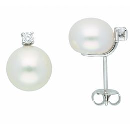 Adelia&acute;s Paar Ohrstecker ADELIA&acute;S, silber, Ohrringe, Damen, Damen, 0,09 VVS = sehr sehr kleine Einschl&uuml;sse, Gold