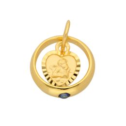 Adelia&acute;s Kettenanh&auml;nger ADELIA&acute;S "333 Gold Anh&auml;nger Taufring &Oslash; 10,6 mm", blau, Schmuckanh&auml;nger, Damen, Gold, Kettenanh&auml;nger, mit Safir Goldschmuck f&uuml;r Damen