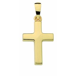 Adelia&acute;s Kreuzkette ADELIA&acute;S "Halskette - Kreuzkette mit Kreuz Anh&auml;nger aus 333 Gold", gold, Halsketten, Damen, Gelbgold 333 Gold, Gelbgold 333, Gold, Kreuzkette, Schmuckset mit bis 45 cm stufenlos verstellbarer 925 Silber Halskette