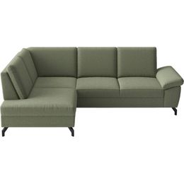 Sit & More Ecksofa SIT & MORE "Chelsea", olive, B:249cm H:89cm T:190cm, 95% Polyester, 5% Polyamid, Sofas, Ecksofa, optional mit Bettfunktion und Bettkasten