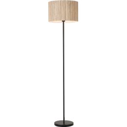 Searchlight Stehlampe "Meadow 1Lt Stehleuchte, nat&uuml;rlicher Rasenschirm und Schwarzes Metall", schwarz, H: 159cm, 1 Stk., Leuchten, Stehlampe